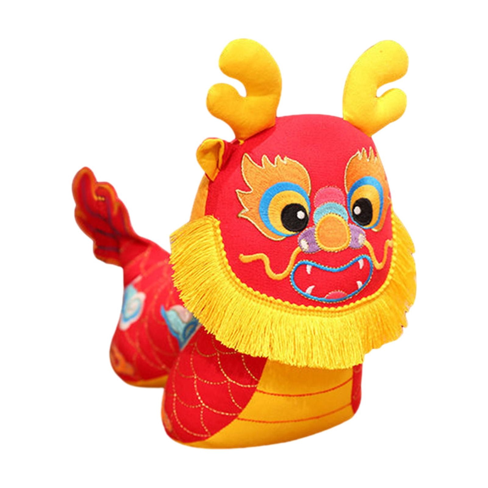 Kitem Chinese Folk Style Dragon Plush Pendant Cute Zodiac Dragon Doll ...