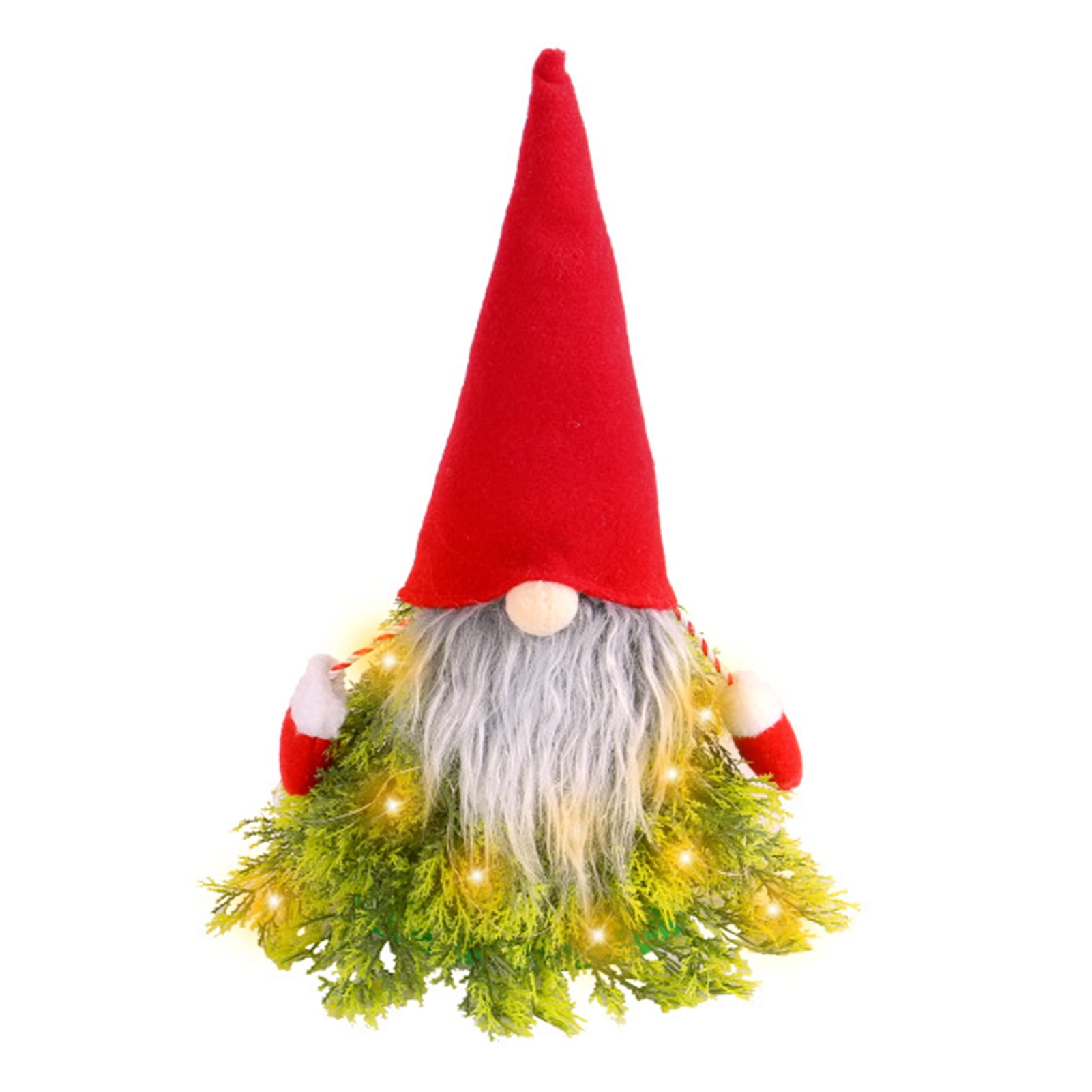 Kitem Christmas Gnome Doll Glowing Ornament Realistic Artificial Tree ...