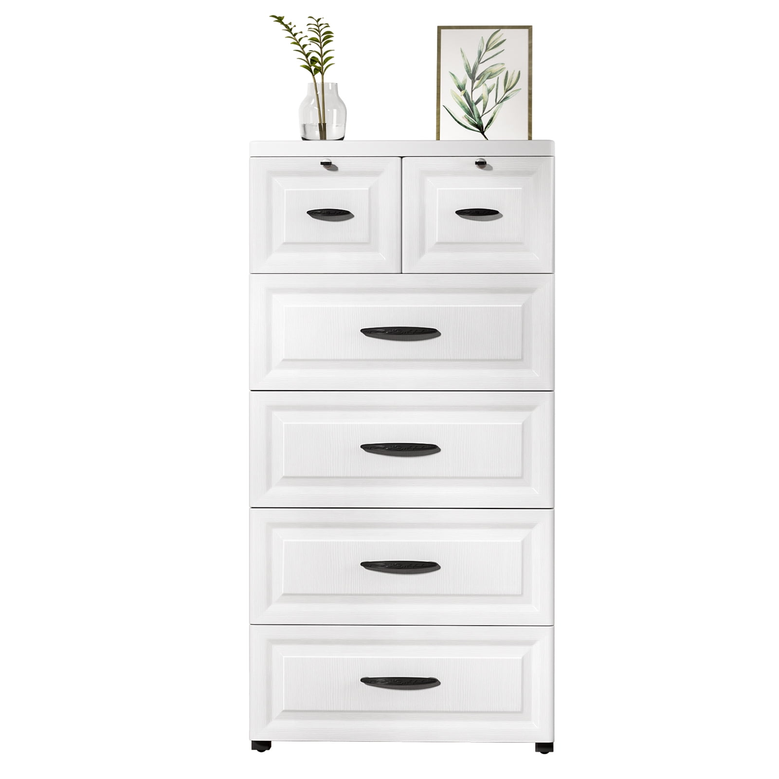 Kitem Cube Storage Dresser, Plastic Stackable Storage Bins, 5-Tiers ...