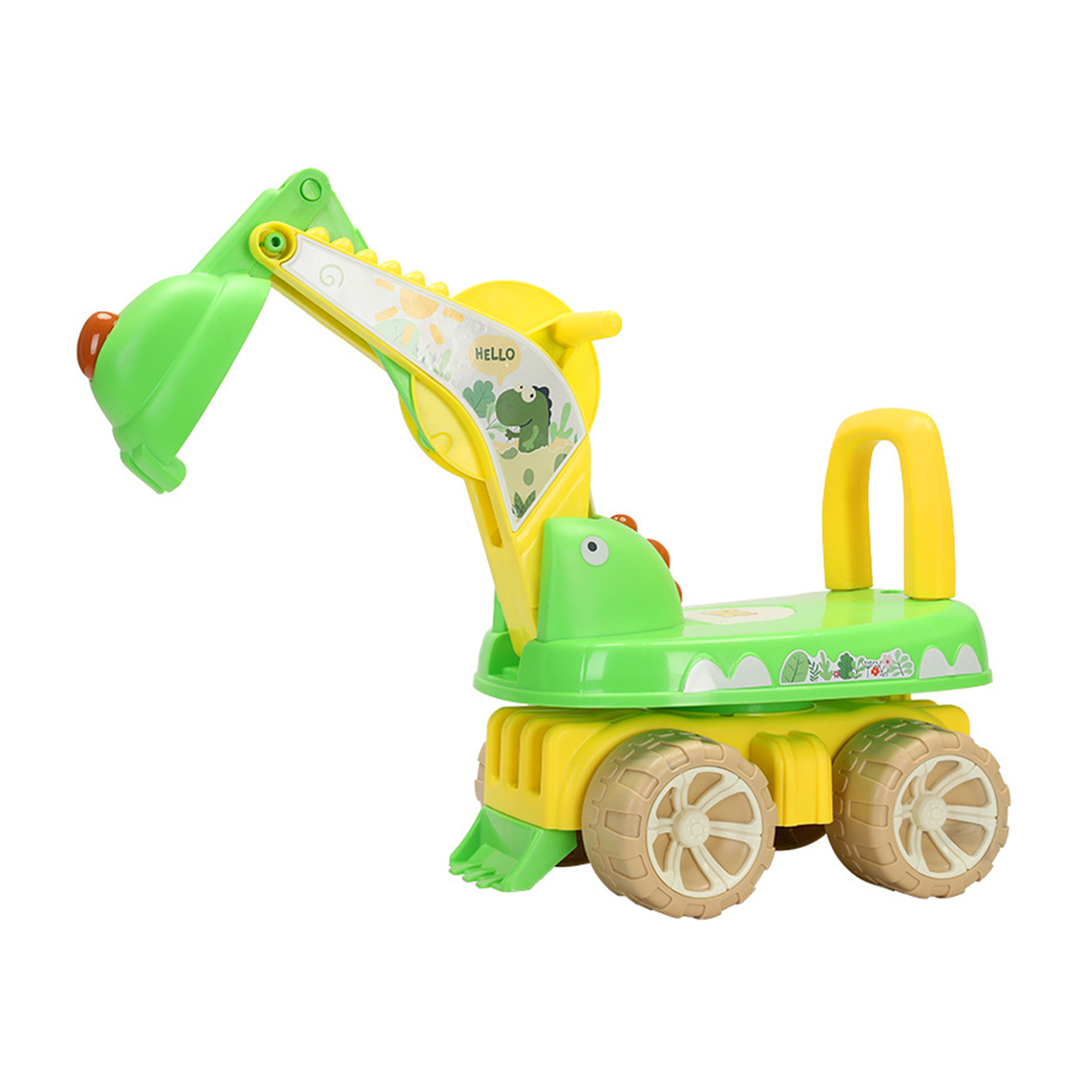 Kitem Electric Kids Excavator Ride on Car Toy with Music Light 360 ...
