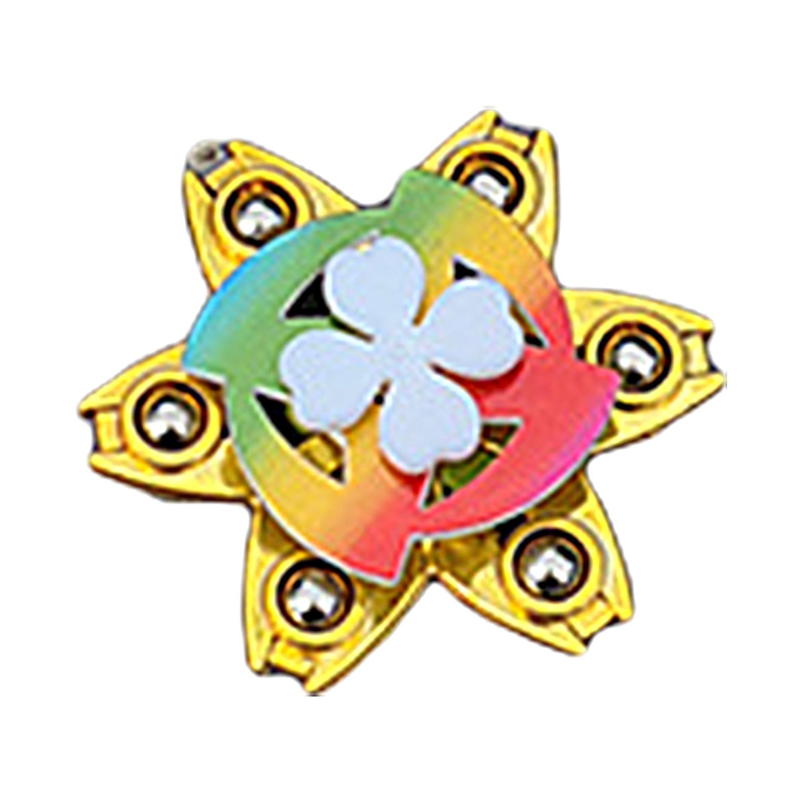 Kitem Fingertip Spinner Electroplated Steel Ball Colorful Double Layer ...