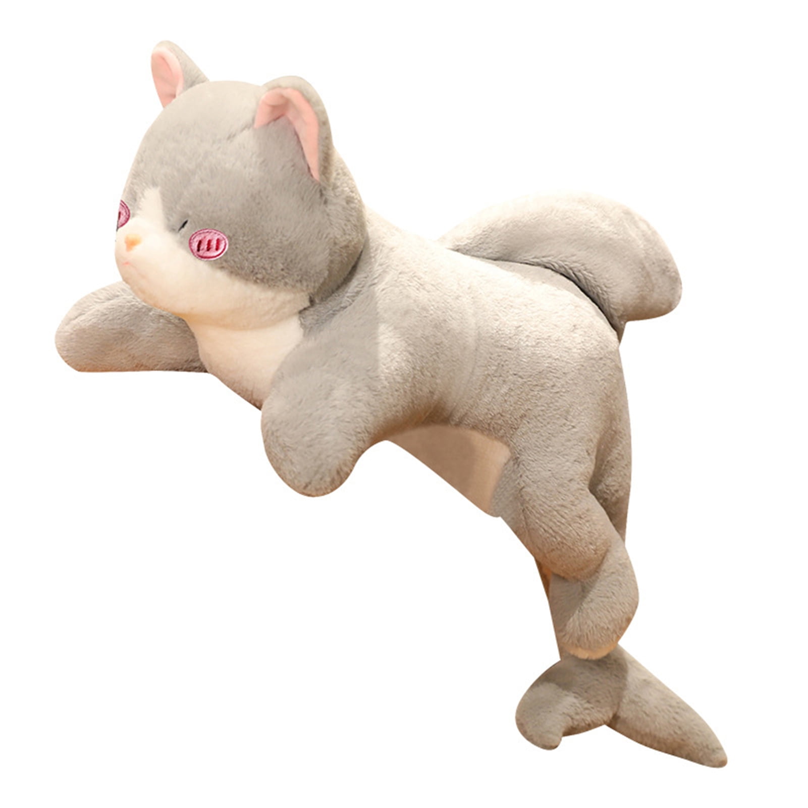 Kitem Funny Shark Cat Fluffy Lovely Animal Doll Sofa Ornament Comfort ...