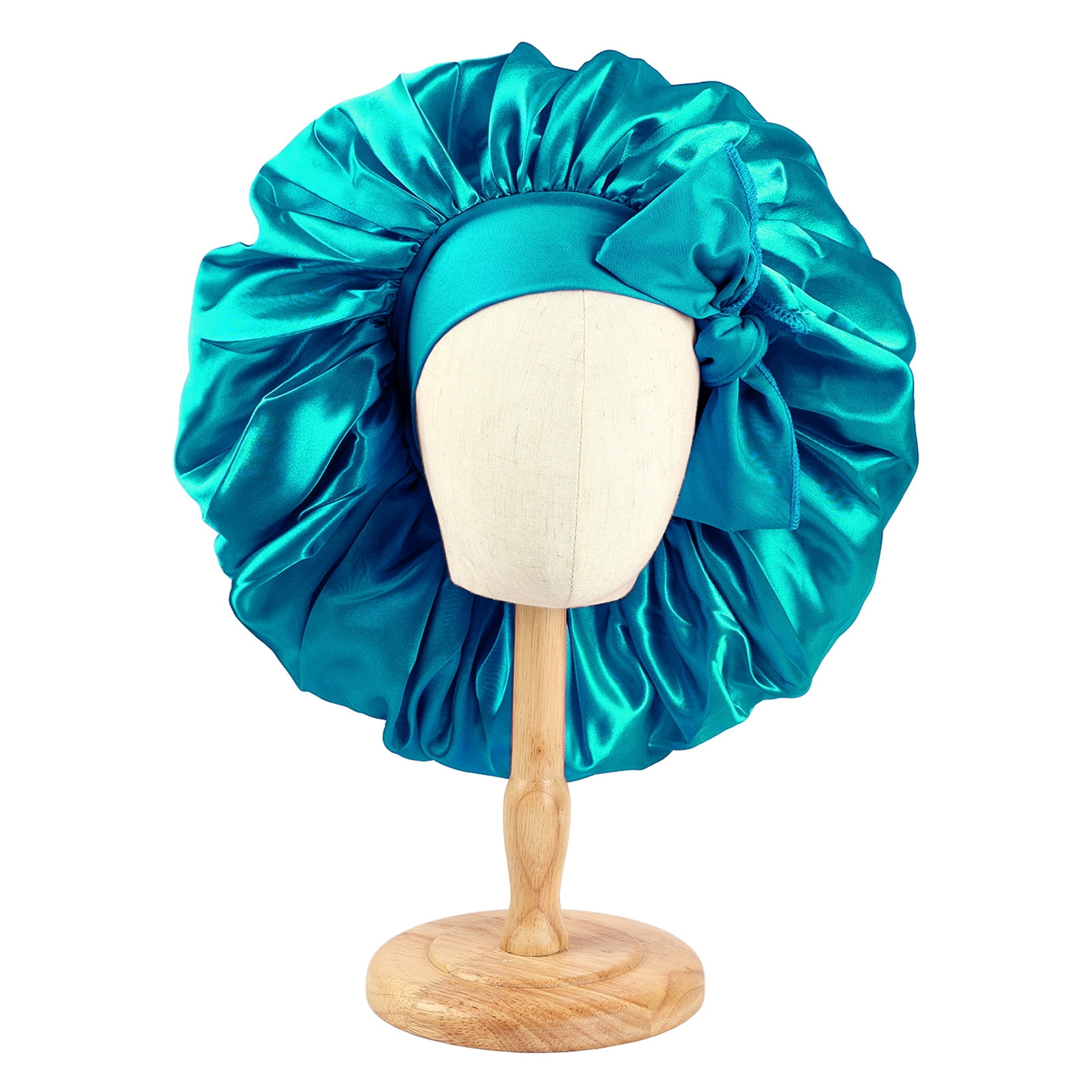 Kitem Hair Cap Satin Bonnet Extra Large Sleeping Bonnet Solid Color Bow ...
