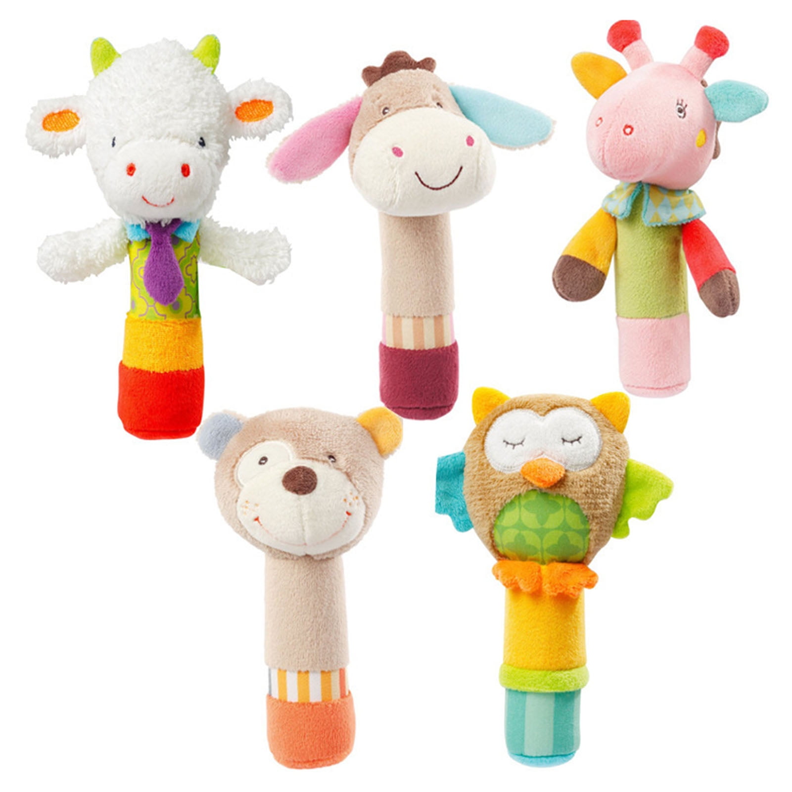 Kitem Hand Cranking Bell To Soothe and Grab Animals BB Stick Baby Doll ...