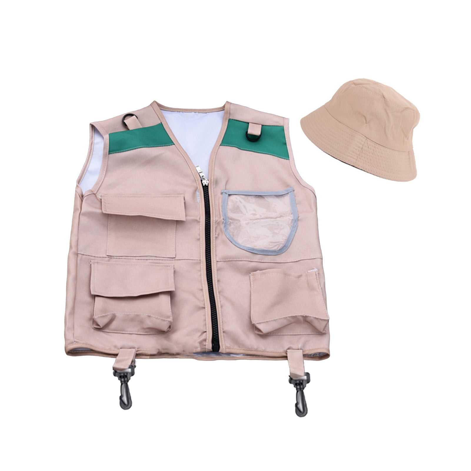 Kitem Kids Outdoor Adventure Kit Explorer Vest And Hat Set Pretend Play ...