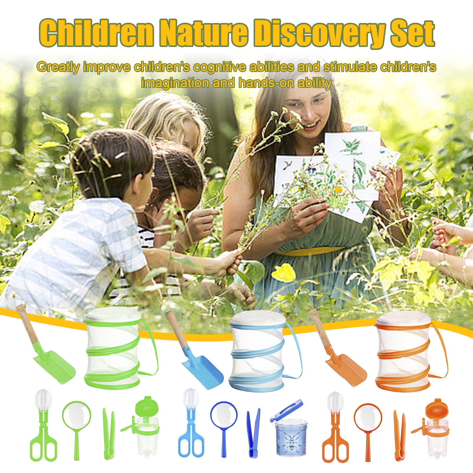 Kitem Kids Outdoor Adventure Tools 7-piece, Insect Observation Box ...