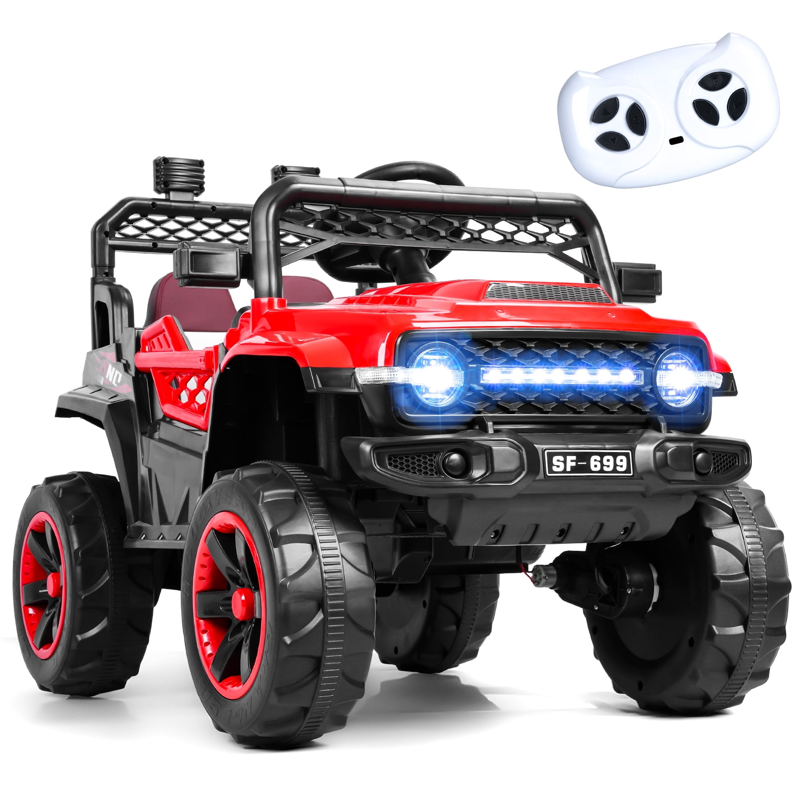 Kitem Kids Ride On Car, Toddler Electric Car, 12V 3.5MPH Max Speed, 4WD ...