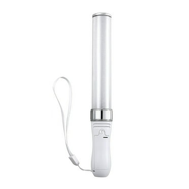 Partyglowz Bright LED Light Up 18 inch White Foam Stick Batons - Bulk ...