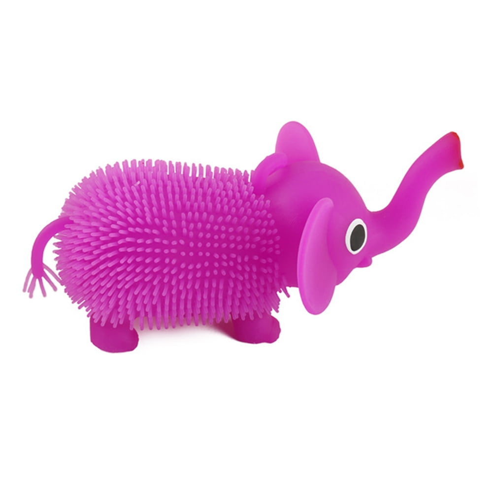Kitem LED Glowing Hair Puffer Elephant Sensory Fidget Squeeze Stress ...