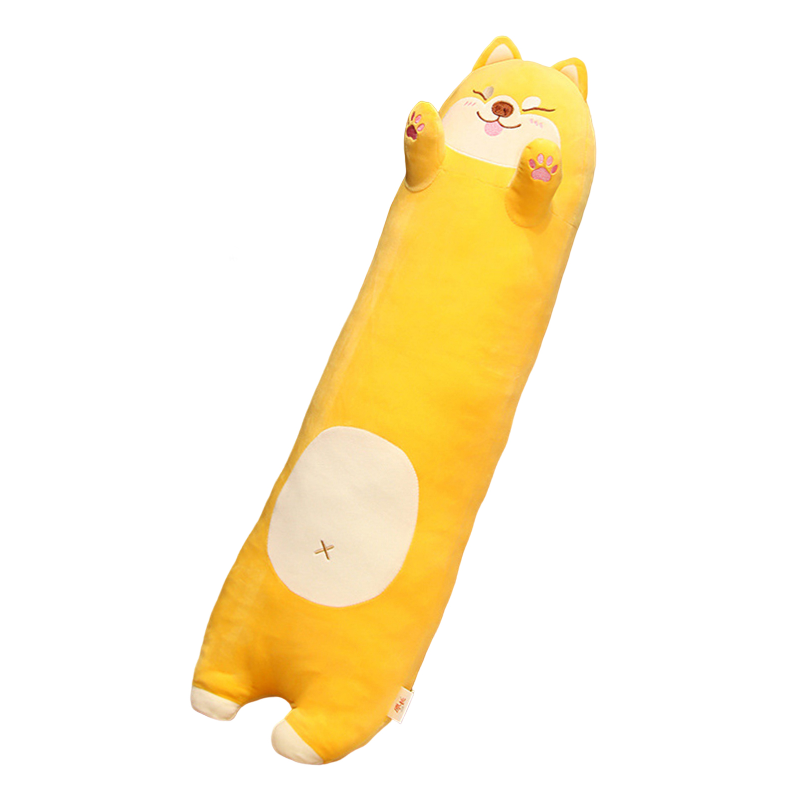 Kitem Long Strip Dog Plush Pillow Cute Stuffed Puppy Animal Doll Lumbar ...