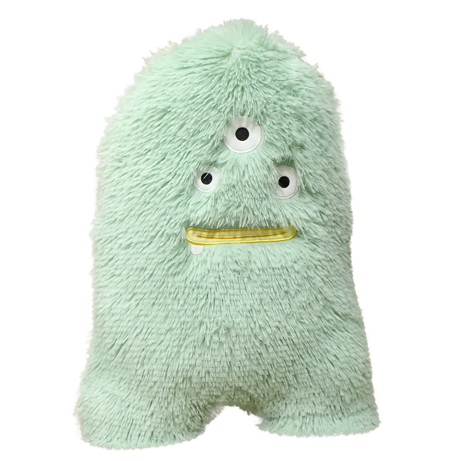 Kitem Monsters Plush Doll Fuzzy Long Hair Three Eyes Strange Birthday ...