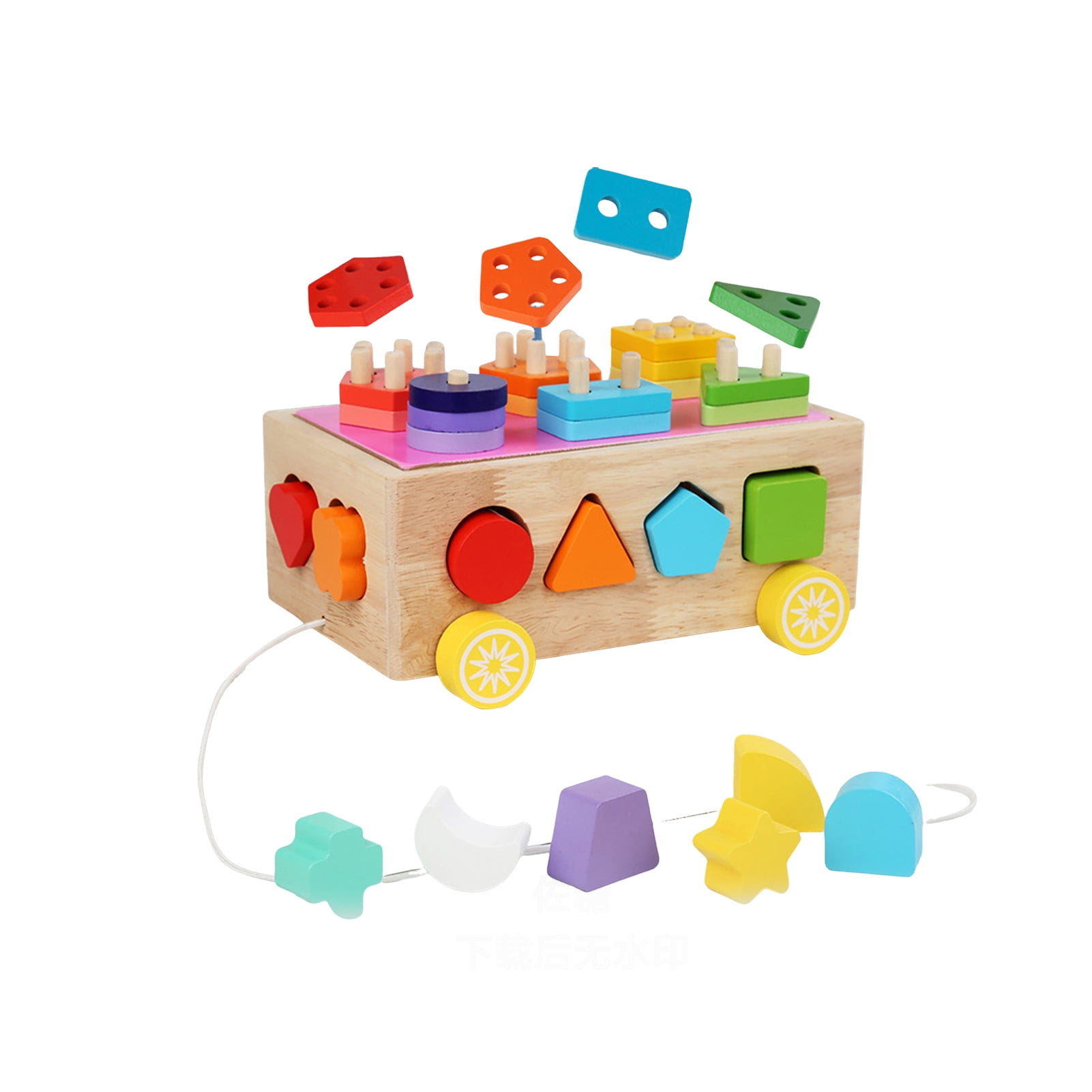 Kitem Montessori Wooden Farm Puzzle Toy for 1 2 3 Year Olds Colorful ...