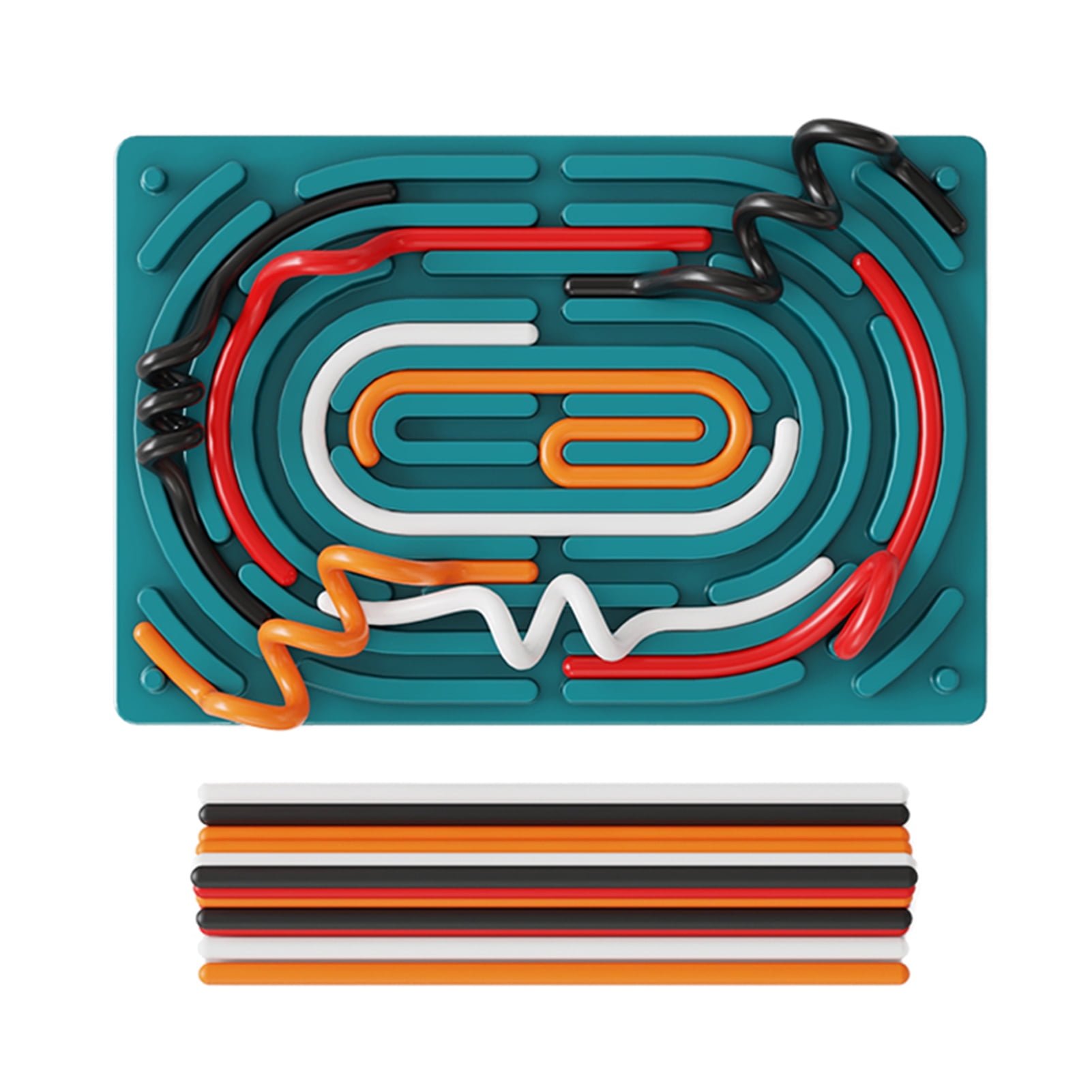 Kitem Sensory Activity Board Calming Silicone Colorful Stick Fidget Toy ...