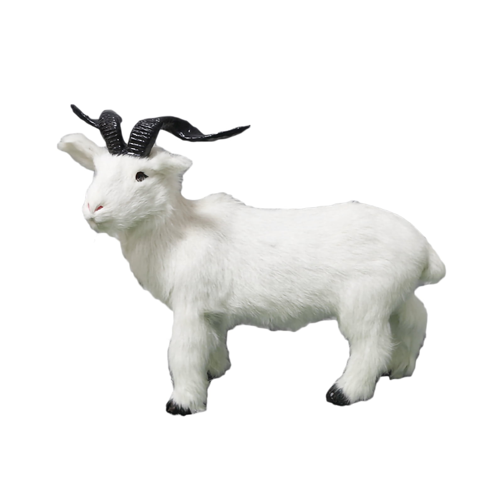 Kitem Simulation Goat Model Ornament Faux Fur Vivid Look Farm Animal ...