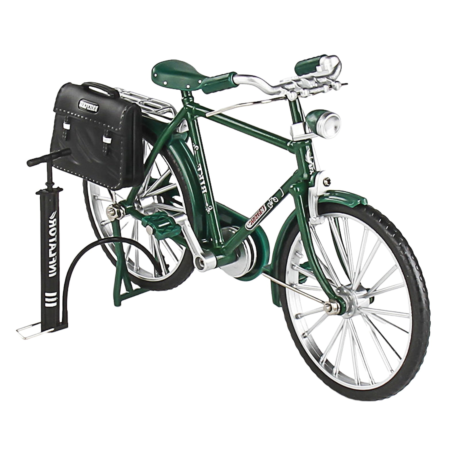Kitem Simulation Vintage Bicycle Model with Pump Movable Pedal & Wheels ...