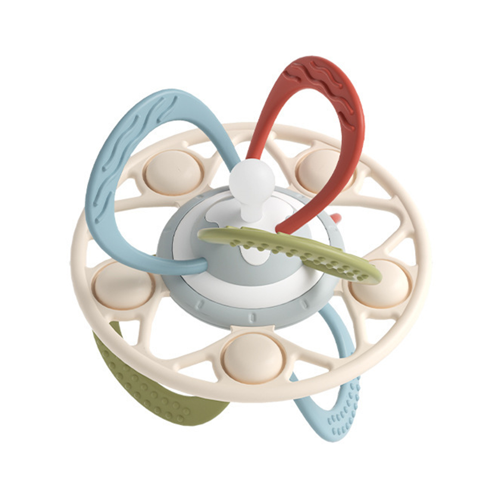 Kitem Teether Ball for Baby Teeth Molars Toy Silicone Teether Grab Ball ...