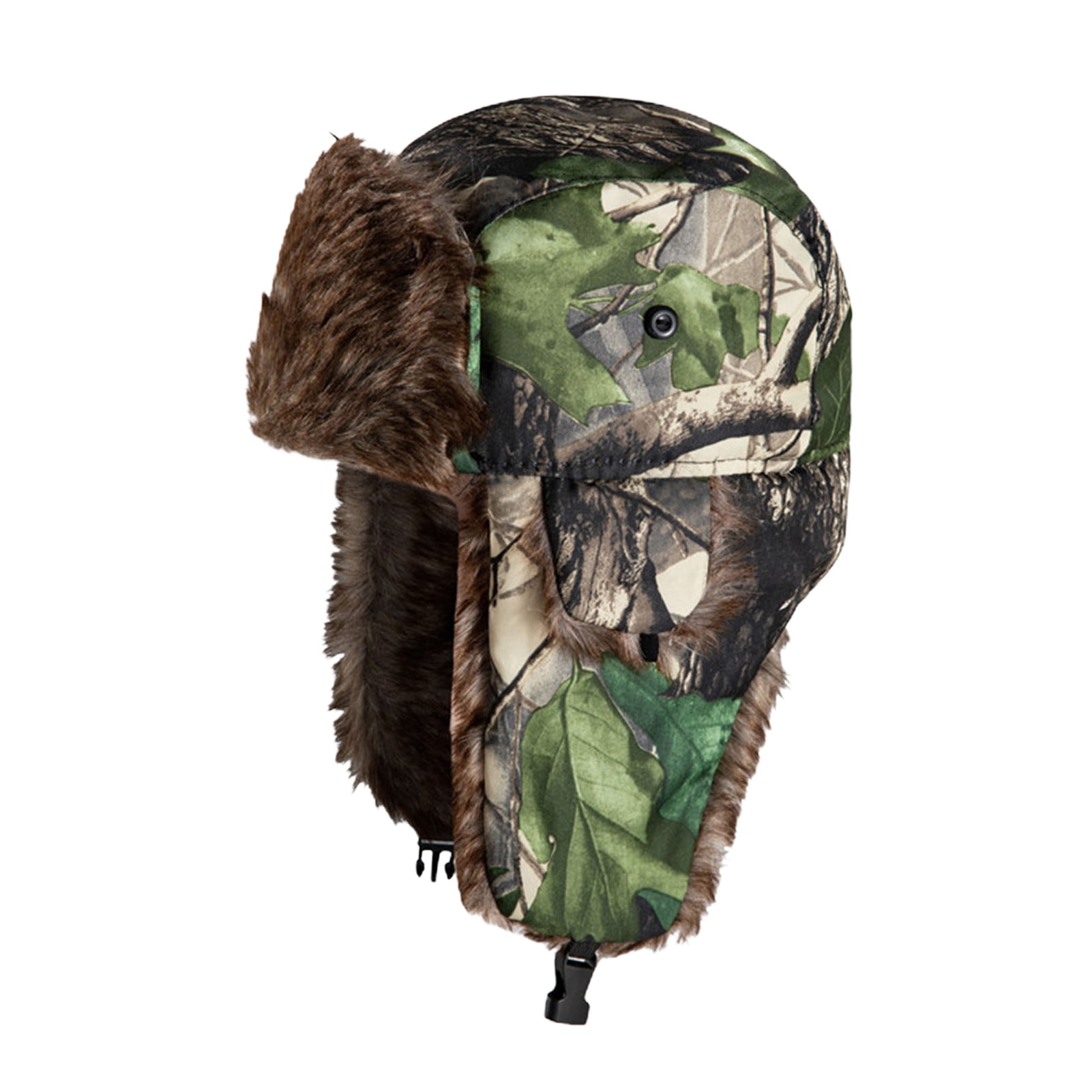Kitem Unisex Cap Camouflage Plush Lining Ear Brimless Windproof Autumn ...