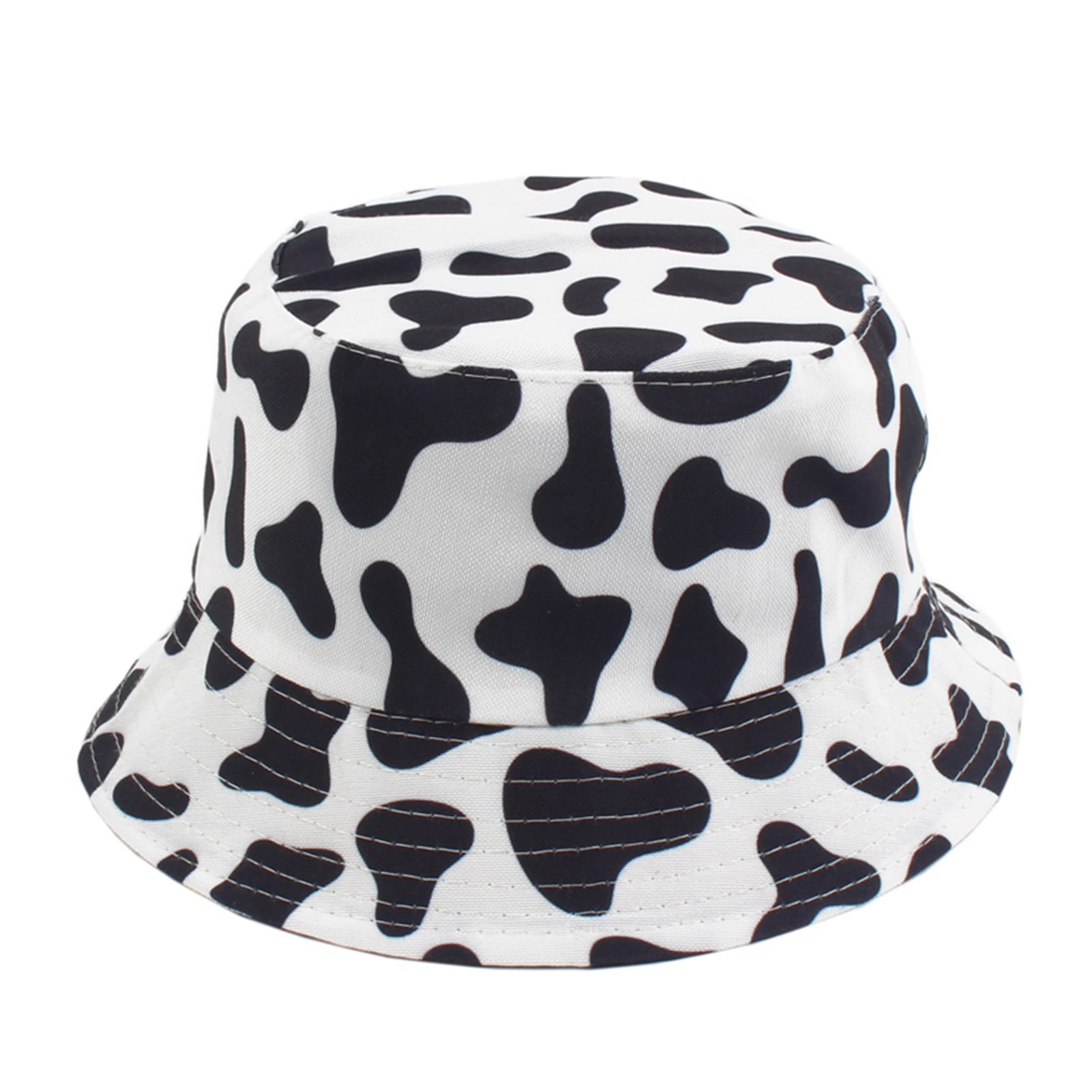 Kitem Women Cute Cow Panda Print Outdoor Double Sided Reversible Bucket ...