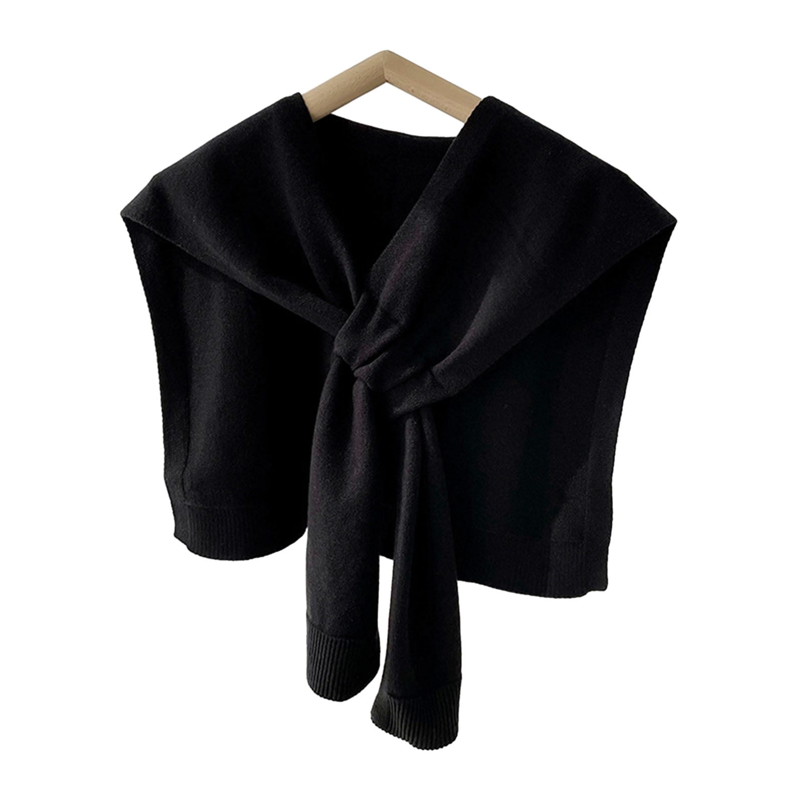 Kitem Women Shawl Knitted Thick Solid Color Thermal Soft Keep Warm Fake ...