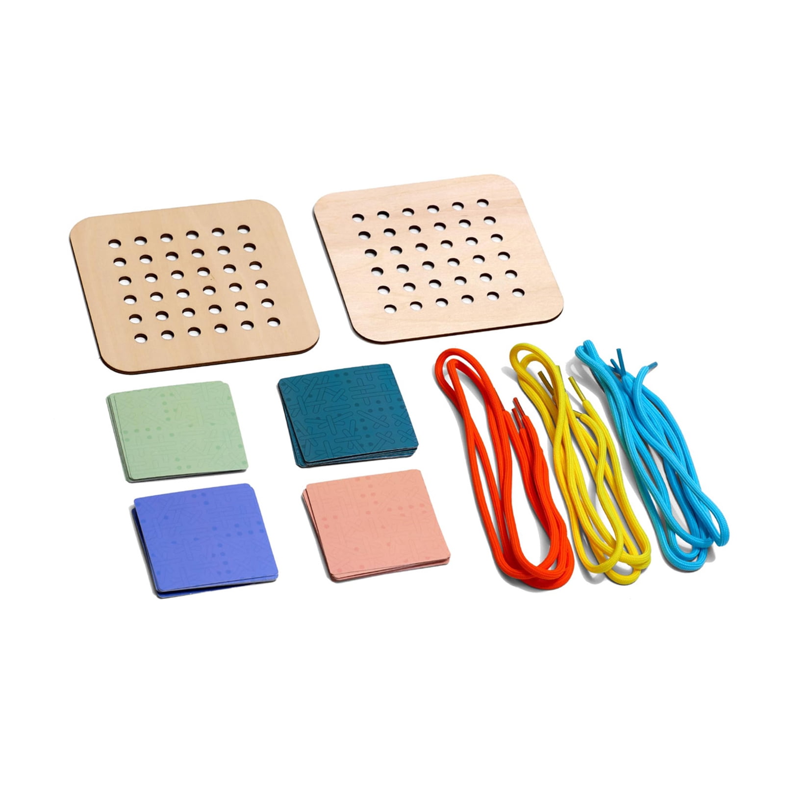 Kitem Wooden Lacing Board Game Portable Travel Airplane Toddlers Fine ...