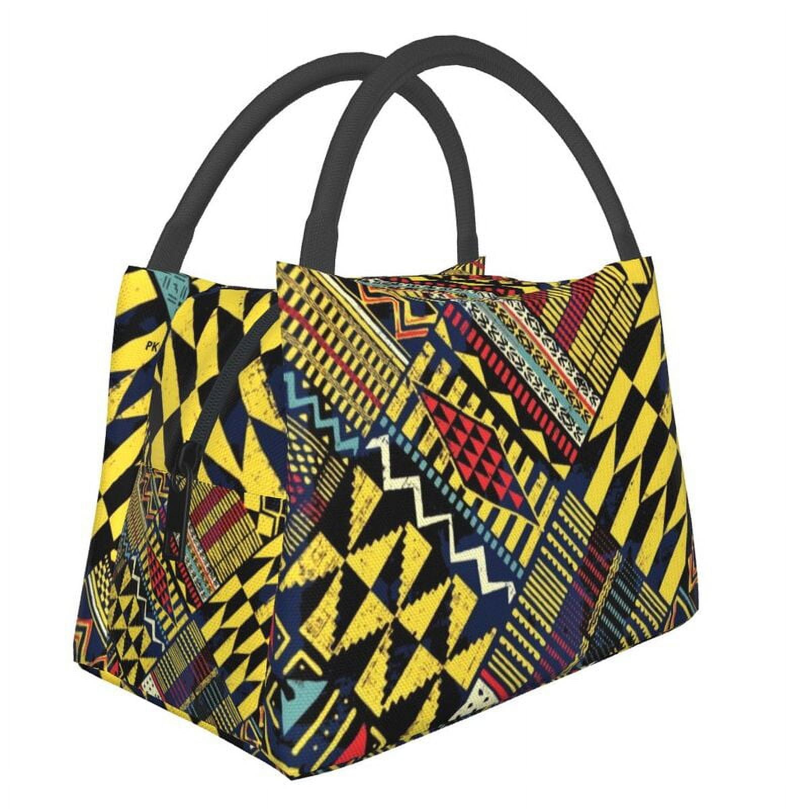 Kitenge Ankara Insulated Lunch Bag Women African Tribal Ethnic Art ...