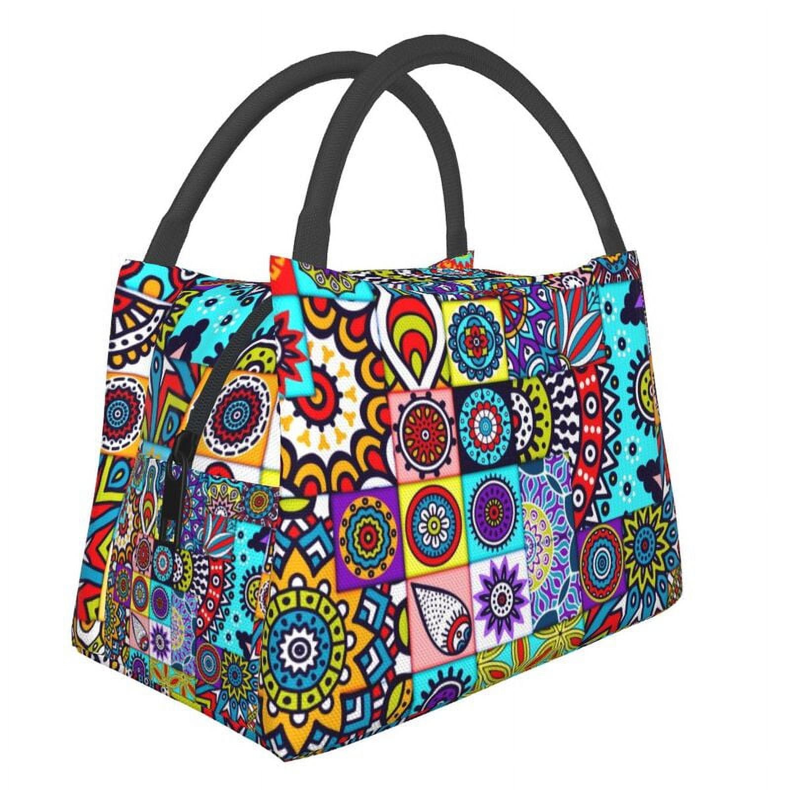 Kitenge Ankara Insulated Lunch Bag Women African Tribal Ethnic Art ...
