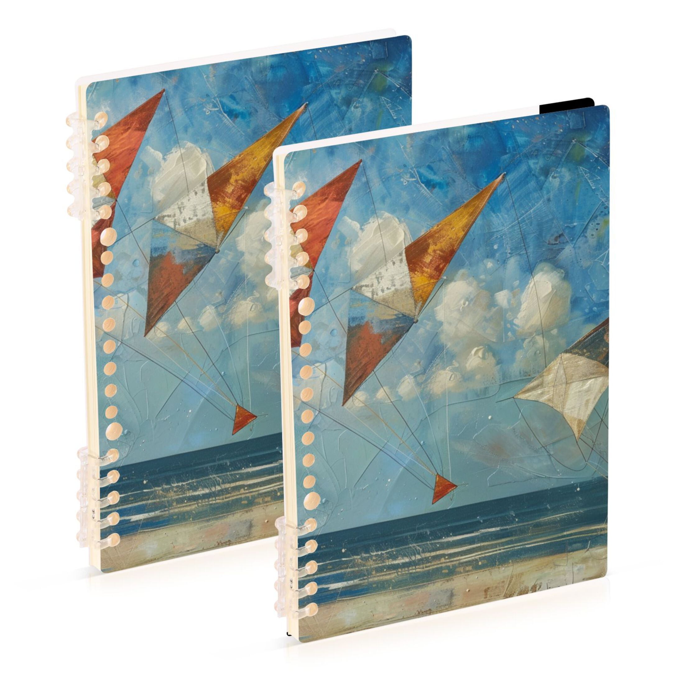 Kites Blue Ring Binder Notebook Journey Note Diary College Ruled Spiral ...