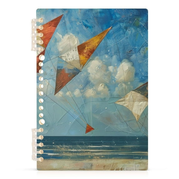 Kites Blue Ring Binder Notebook Journey Note Diary College Ruled Spiral ...