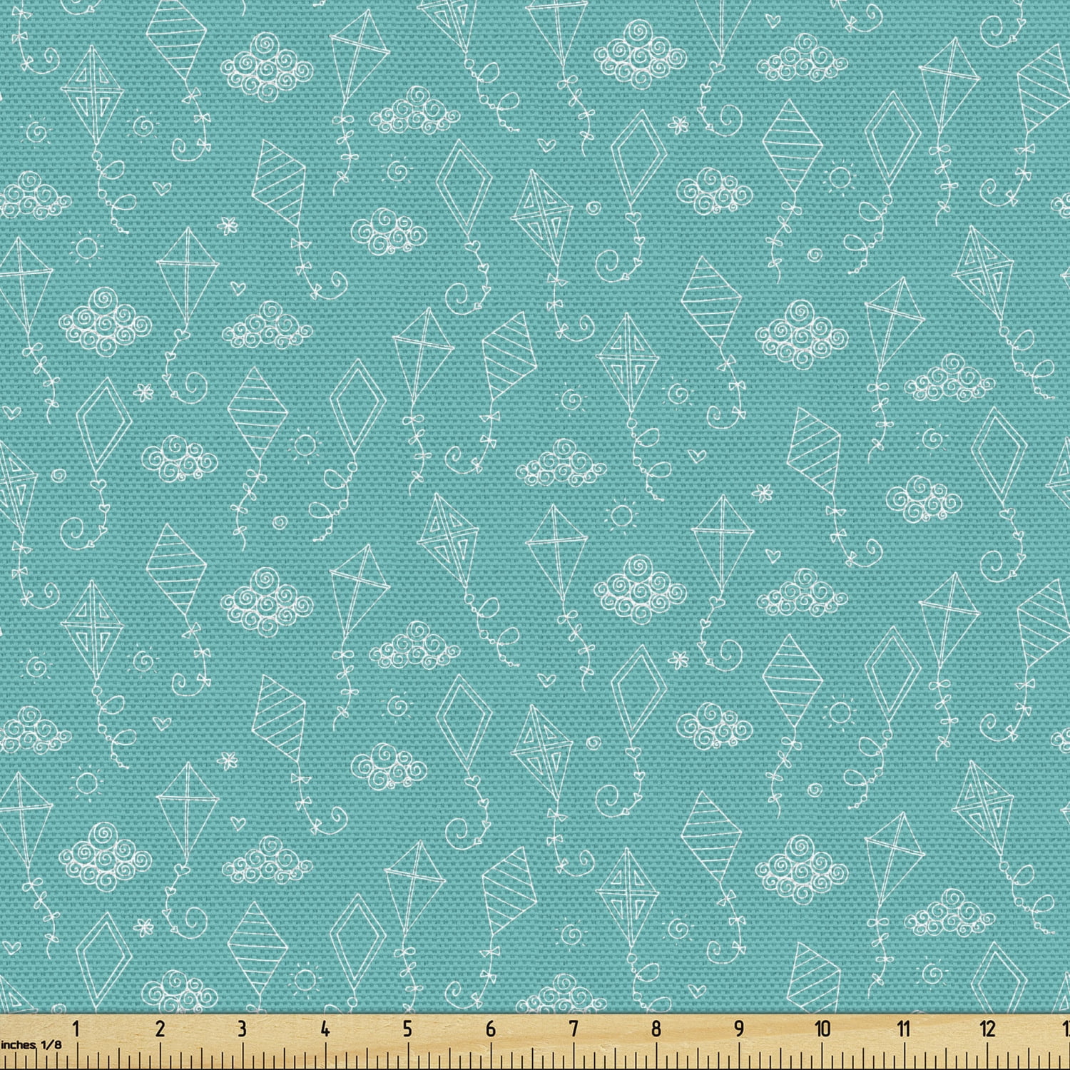 Ambesonne Kites Fabric by the Yard Upholstery, Creative Leisure ...