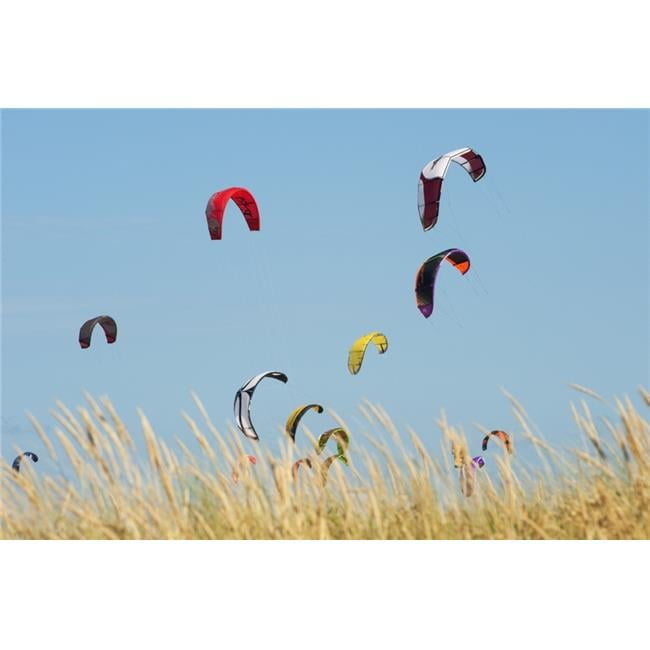 Kites Of Kite Surfers In Front Of Hotel Dos Mares; Tarifa Cadiz ...