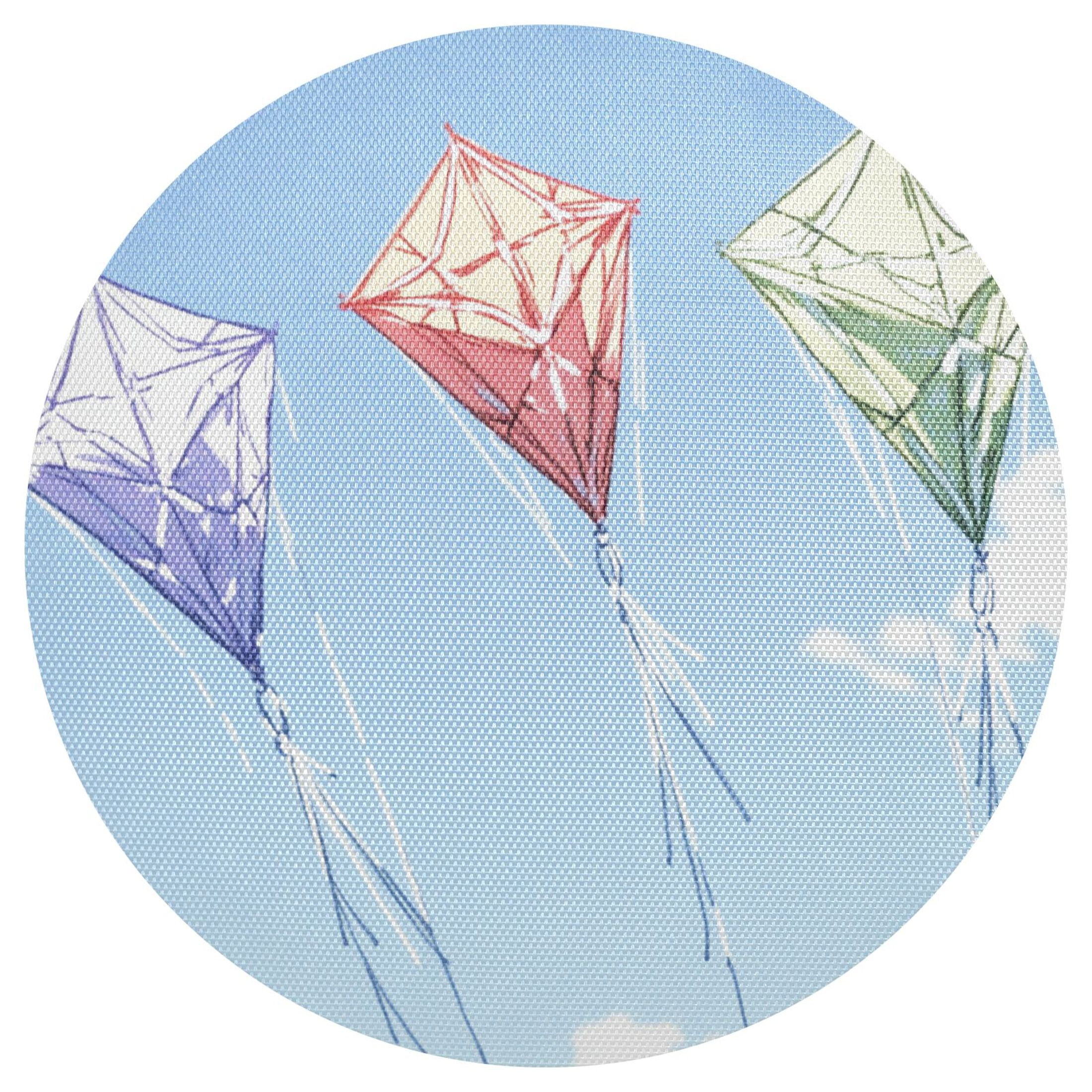 Kites Pattern 4-Piece 15.4in Heat-Proof PVC Plate Mats, Easy Cut and ...