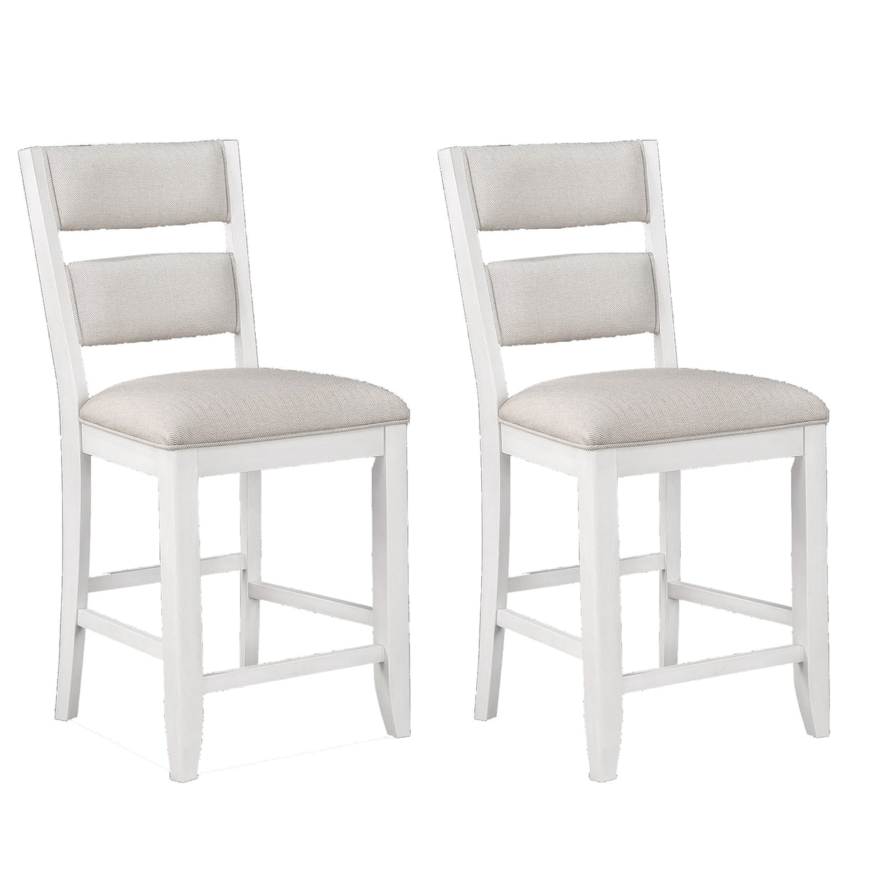 Kith 24 Inch Counter Height Chairs, Set of 2, Padded Seat and Back ...