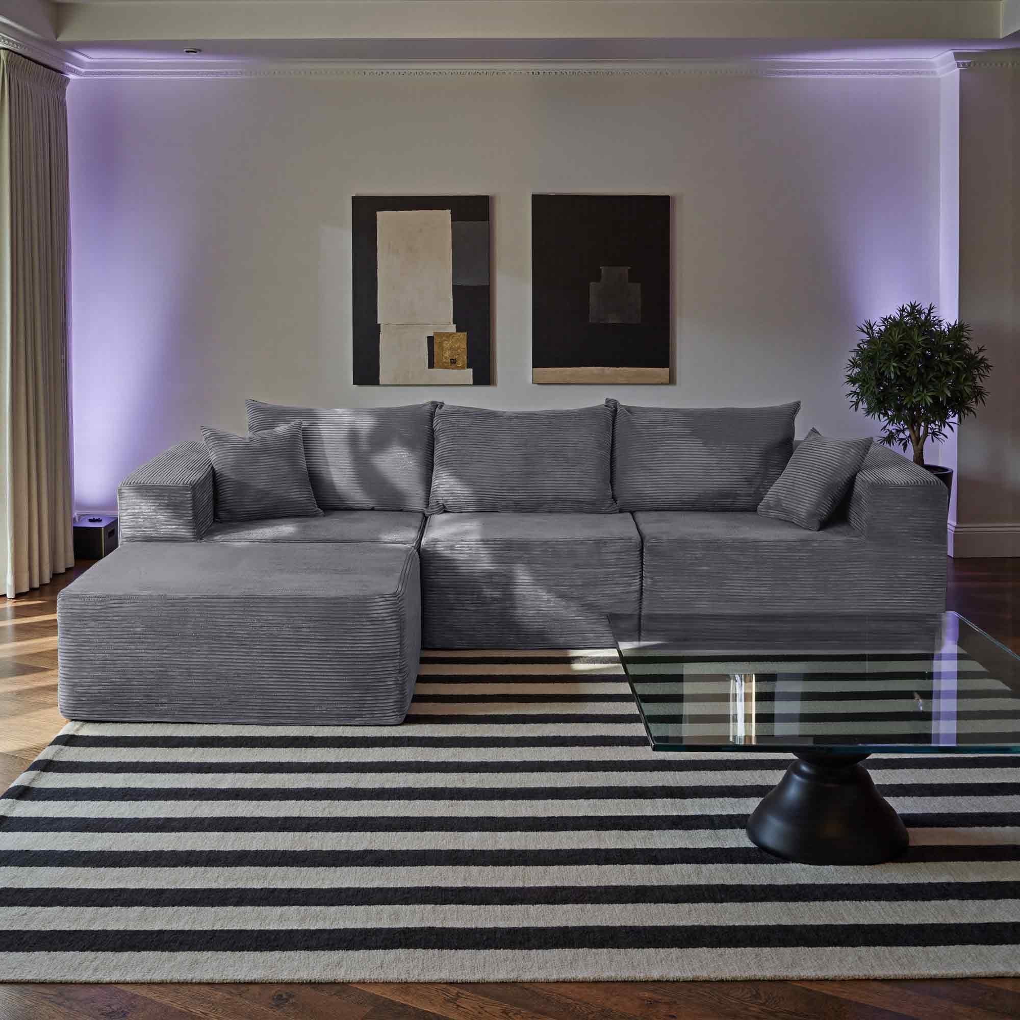 Kithkasa 109" Cloud Sectional Couch Sofas with Deep Seat, 3 Seater ...