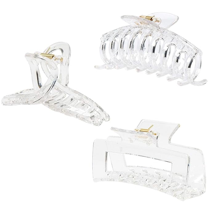 Kitiin Clear Hair Claw Clips for Thick/Fine/Thin Hair,Strong holding ...