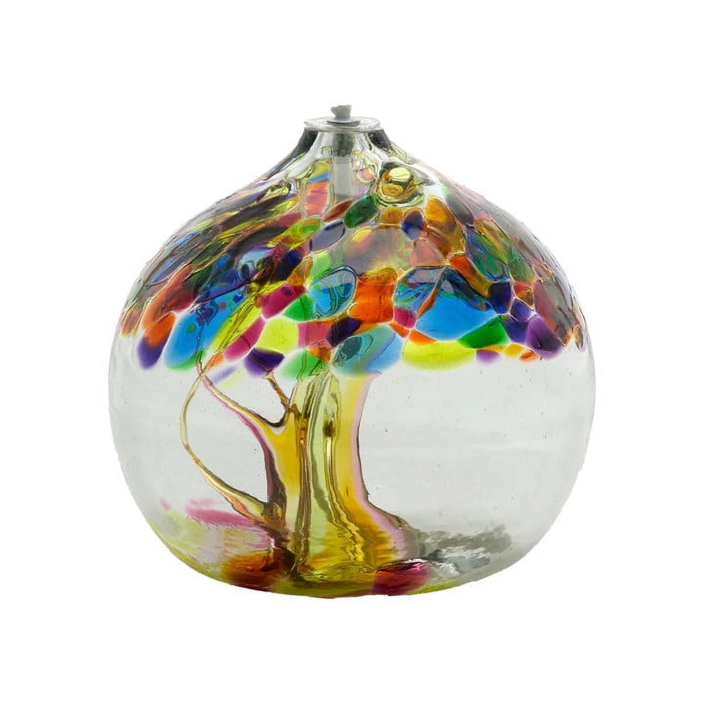 Kitras Art Glass 6in Tree of Summer Oil Lamp - Walmart.com