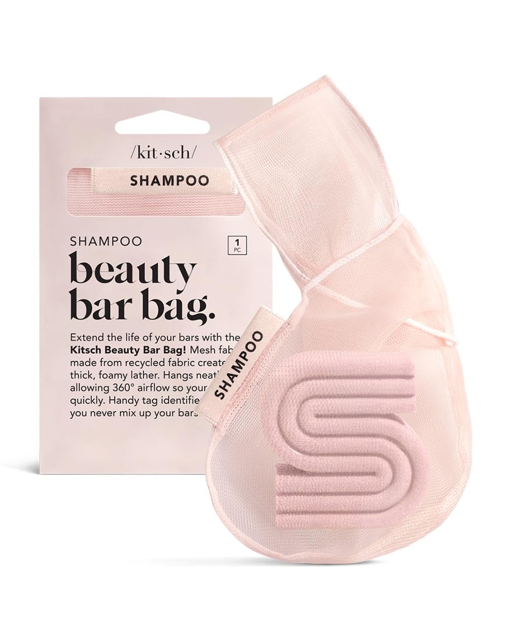 Kitsch Bottle-free Beauty Bar Shampoo Bag, Eco-Friendly, 1 Piece ...