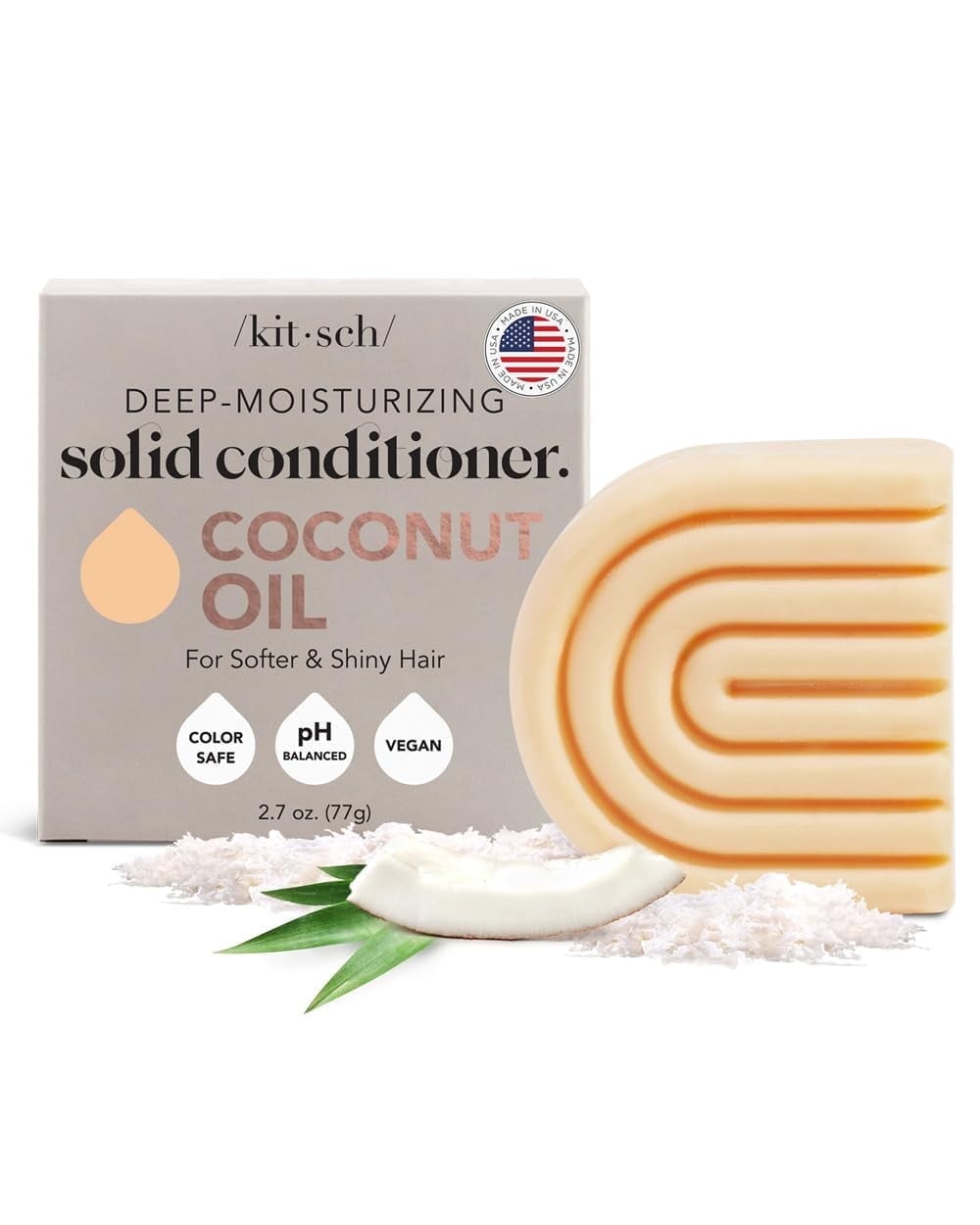 Kitsch Deep-Moisturizing Conditioner Bar with Coconut Oil & Shea Butter ...