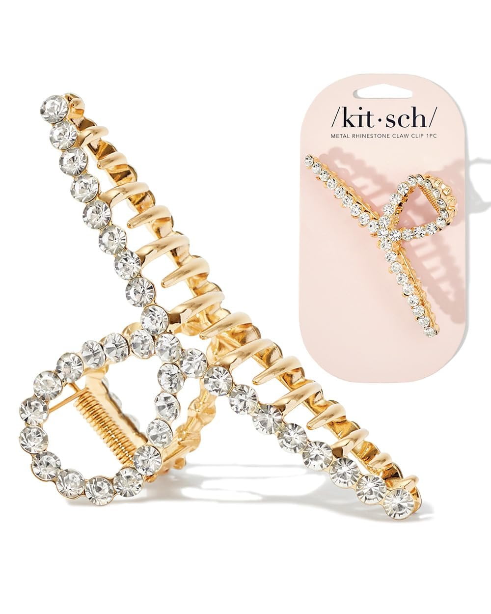 Kitsch Gold Loop Metal Rhinestone Claw Clip 1 ea - Walmart.com