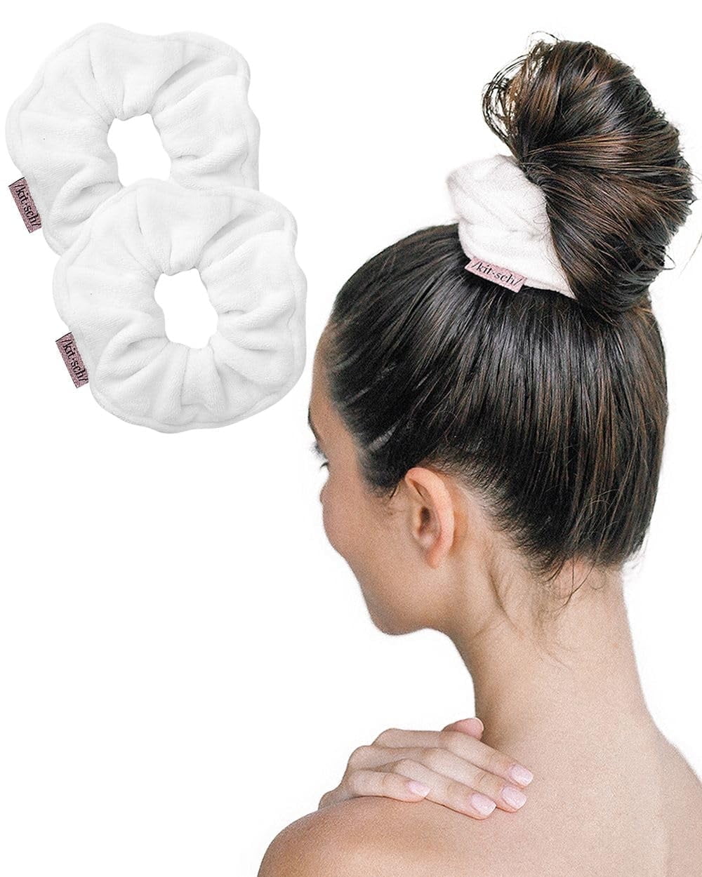Kitsch Microfiber Hair Scrunchies for Shower - Soft Hair Ties for Women ...