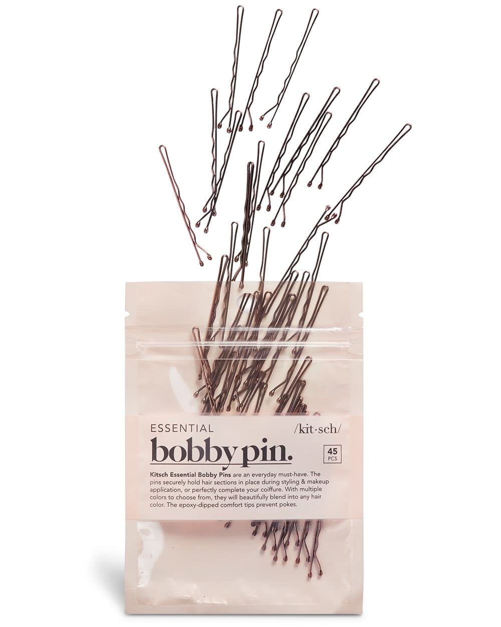 Kitsch Mini Bobby Pins for Women Hair, 45 Pcs, Brown, Black, Blonde ...