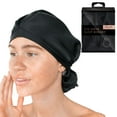 Kitsch Satin Hair Bonnet for Sleeping, Women's Night Cap (Black ...