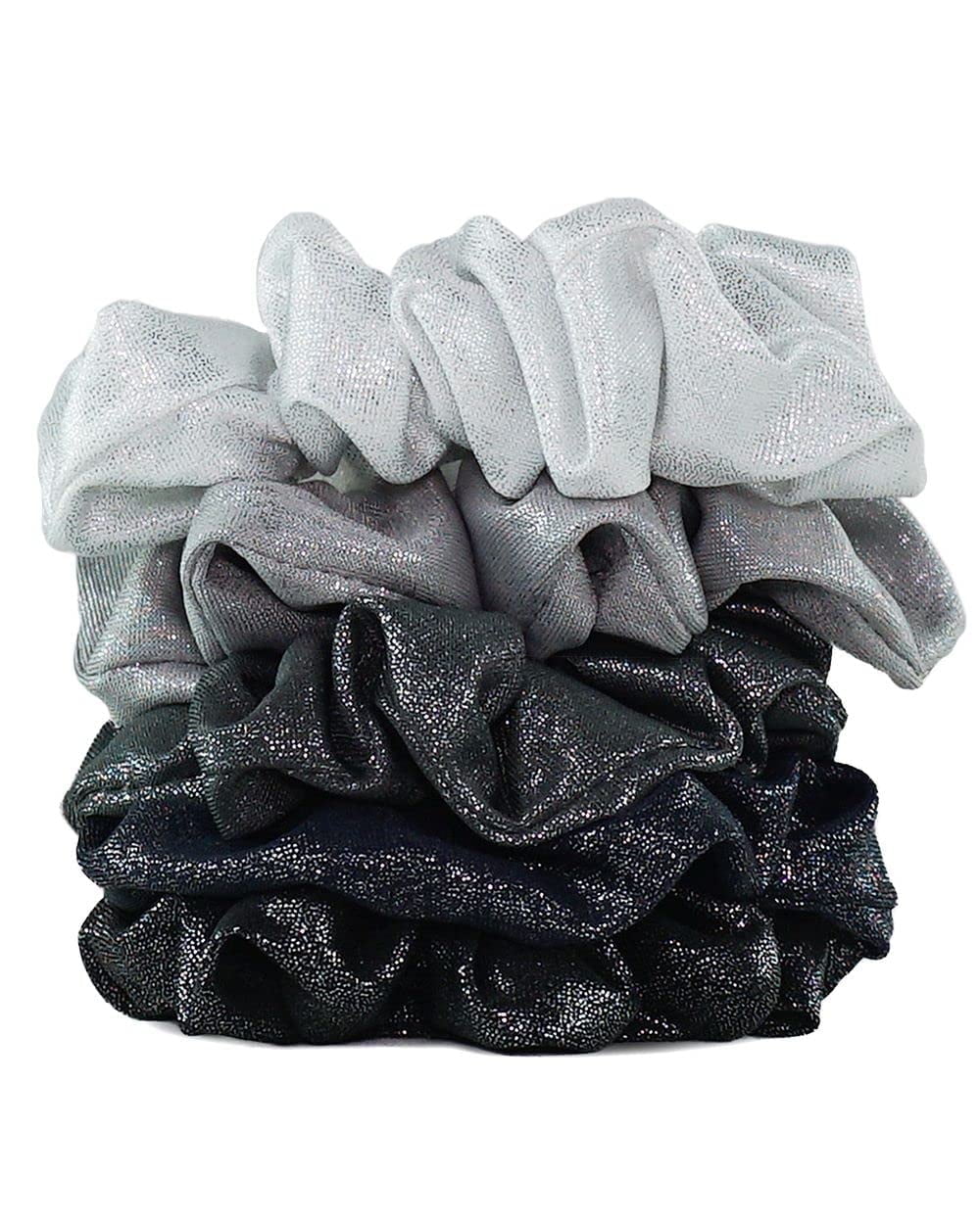 Kitsch Scrunchies, Metallic Gray Scrunchie Hair Tie, 5pc - Walmart.com