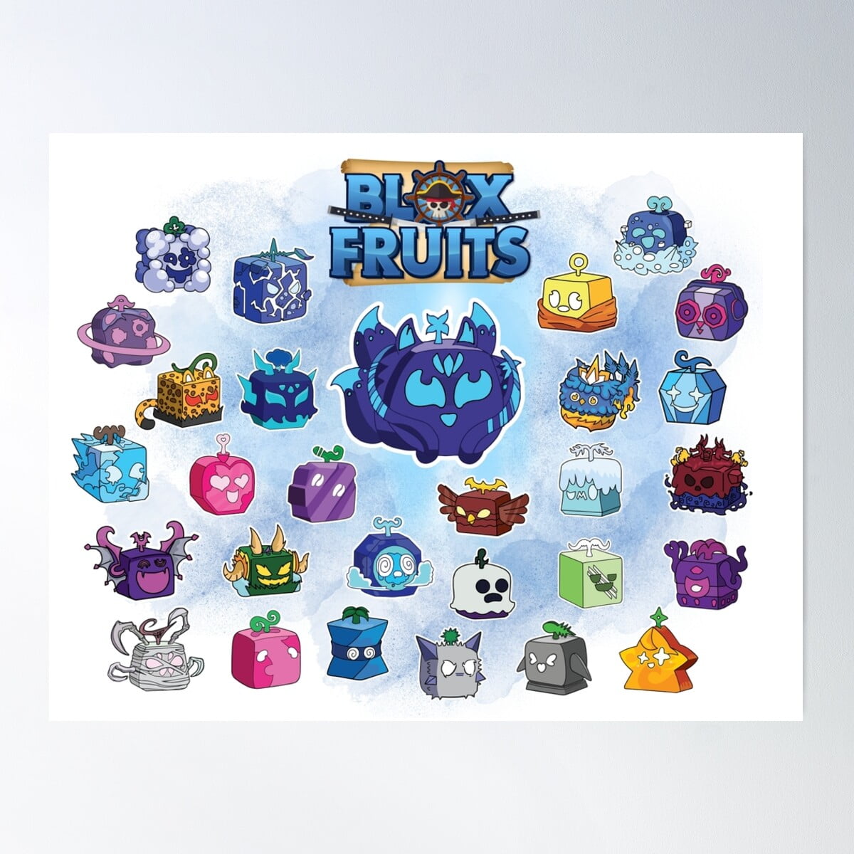 Kitsune - Blox Fruits - Characters Poster Wall Art, Modern Wall Decor ...