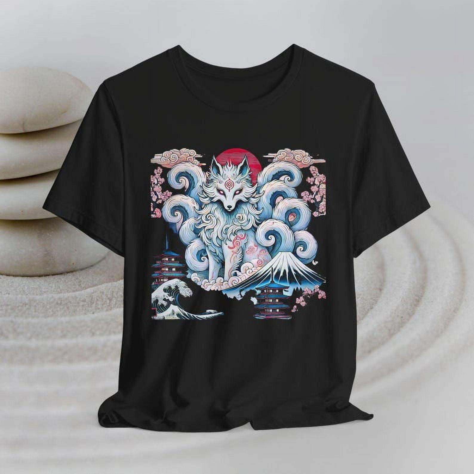 Kitsune Fox Tee - Japanese Folklore, Chibi Emote Print, Razer Kitsune ...