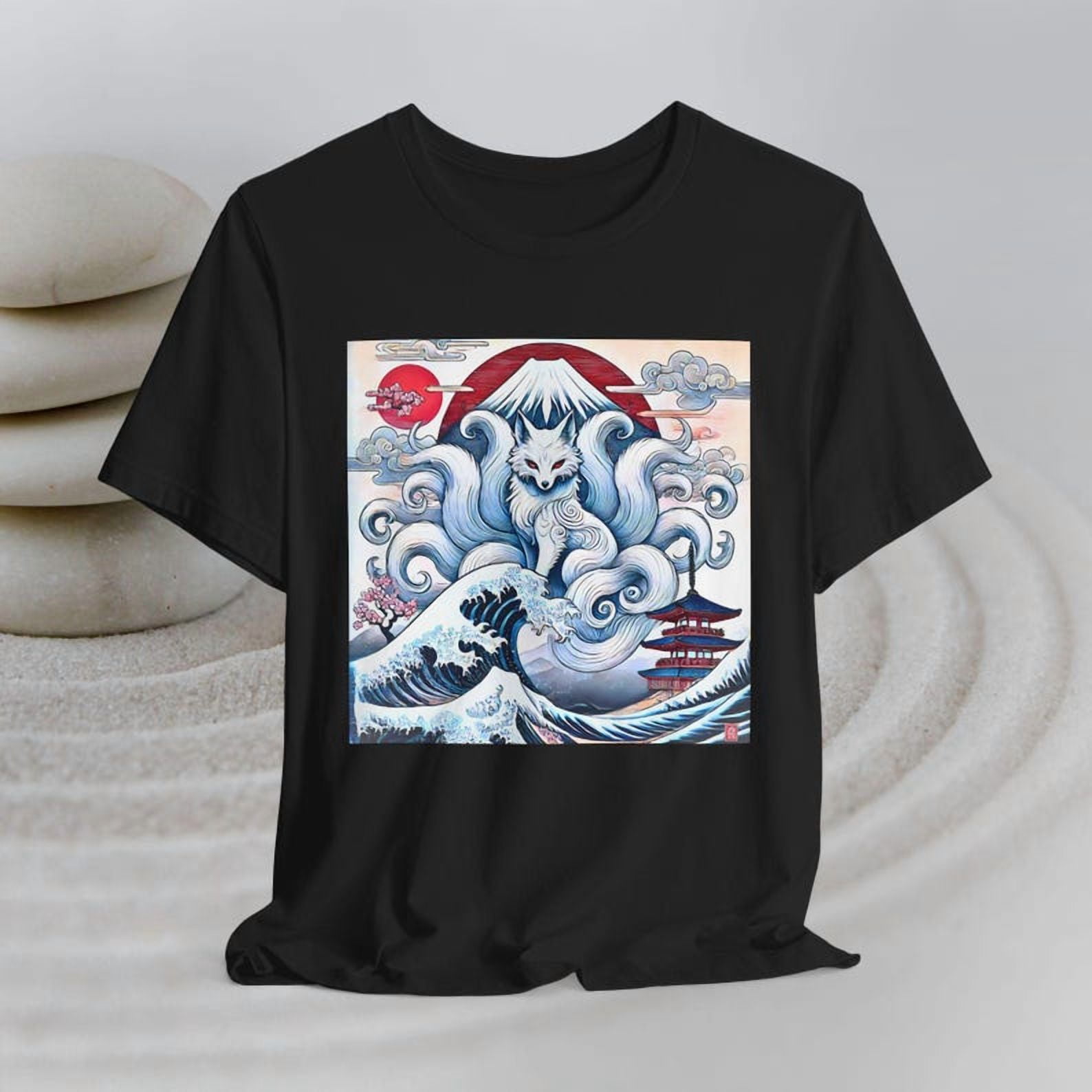 Kitsune Fox Tee - Japanese Folklore, Chibi Emote Print, Razer Kitsune ...