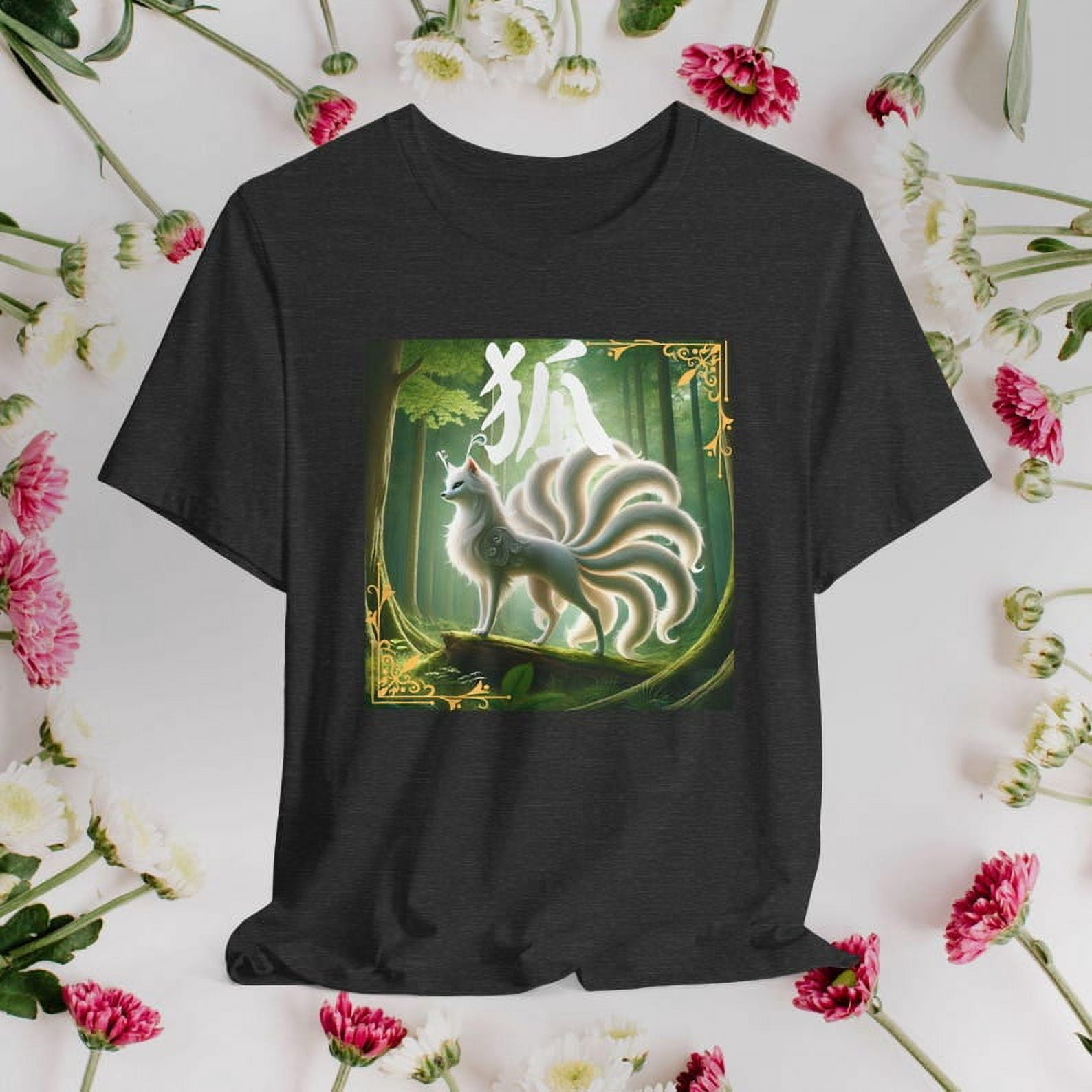 Kitsune Fox Tee - Japanese Nine-Tailed Spirit Yokai Design, Japan ...