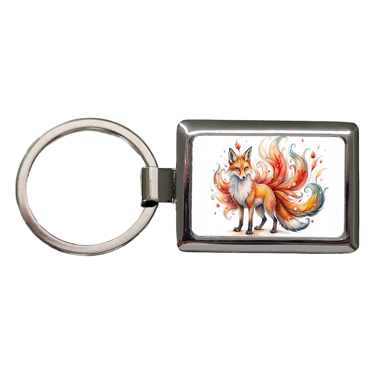 Kitsune Fox With Many Tails Asian Japanese Spirit Folklore Watercolor ...
