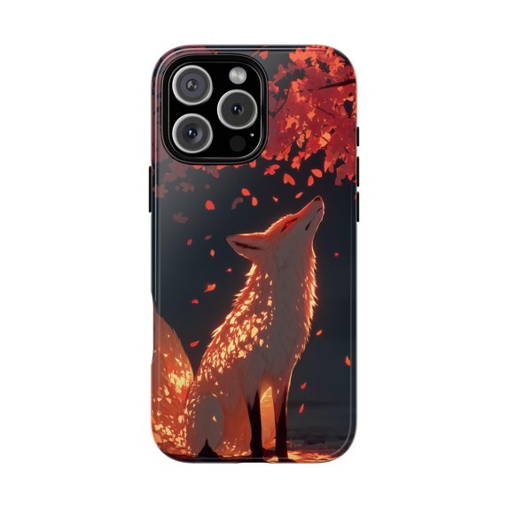 Kitsune Red Fox Shimmering Tail Mythic Spirit Creature Phone Case 17 16 ...