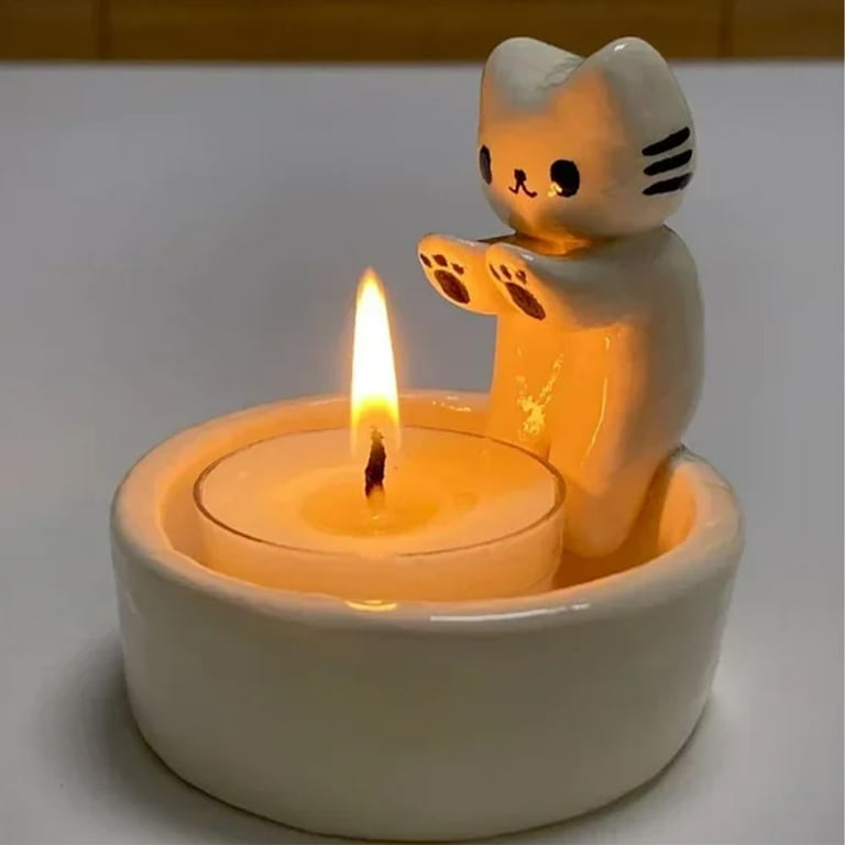 cat with candle