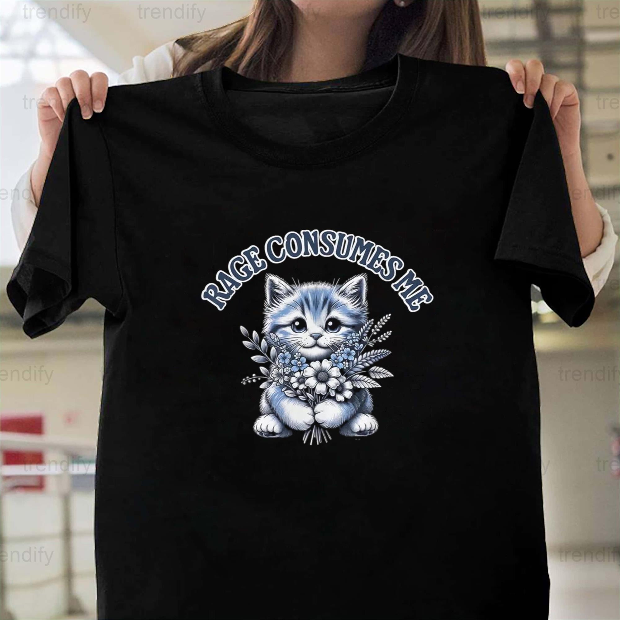 Kitten Rage Consumes Me, A Funny Cat Owner and Kitty Pet Lover Art ...